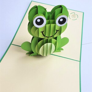 Handmade 3D Pop up Card Frog Birthday Anniversary Father's Day Pond ...
