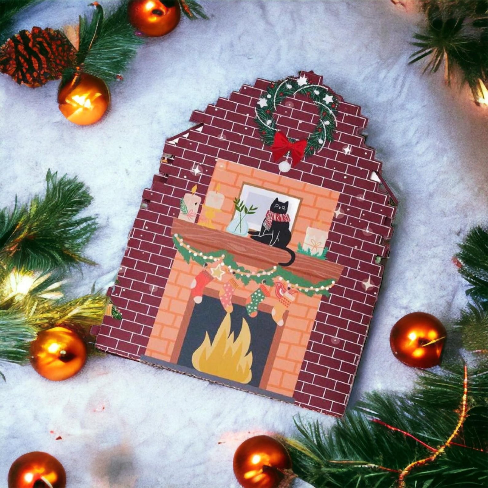 4D Pop up Card Cat Family Merry Christmas Greetings Celebration XMAS - Etsy