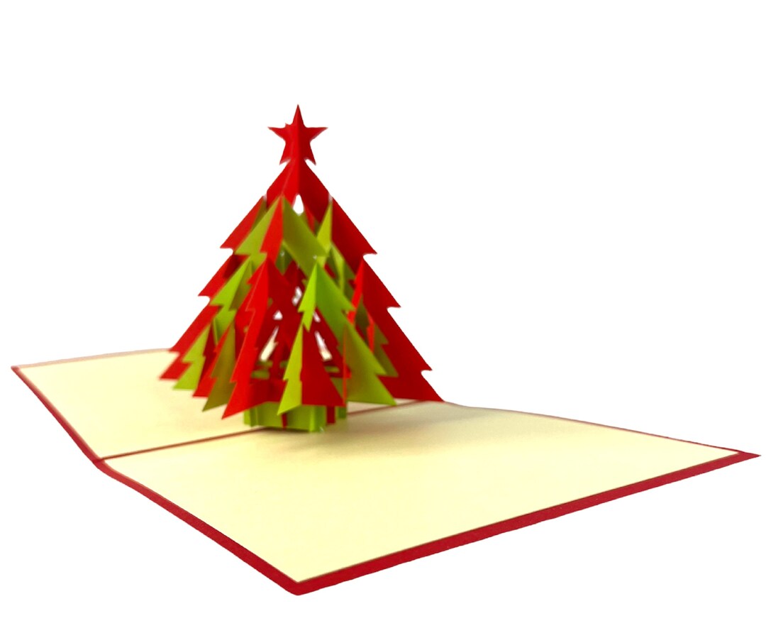 Handmade 3D Pop up Christmas Card Tree Snow Xmas - Etsy