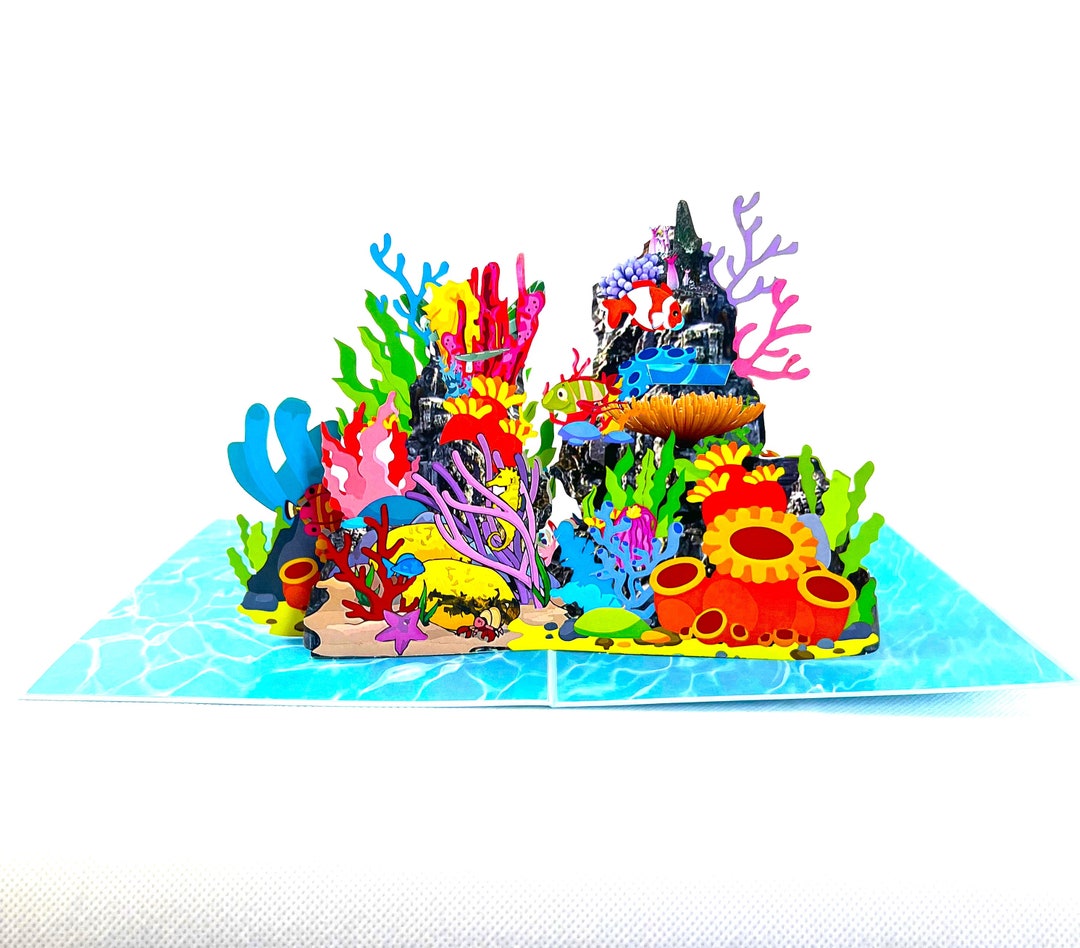 3D Pop up Card Aquarium Fish Tank Birthday Anniversary New Home - Etsy