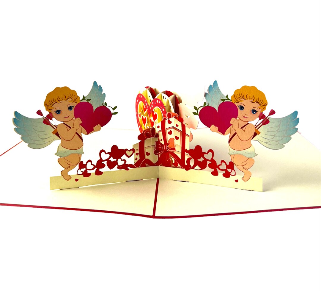 3D Cupid Pop up Card: Valentine's Day Love Gift - Etsy