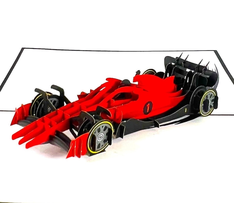 Handmade 3D Pop up Card Formula One F1 Race Car Birthday Anniversary ...