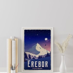 Lord of the Rings Poster, Erebor Poster, Map of Middle Earth, Lord of ...