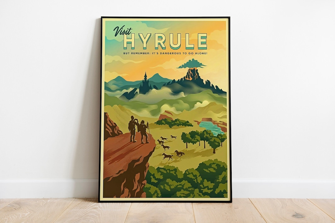 Visit Hyrule Poster the Legend of Zelda Hyrule Travel Poster Legend of ...