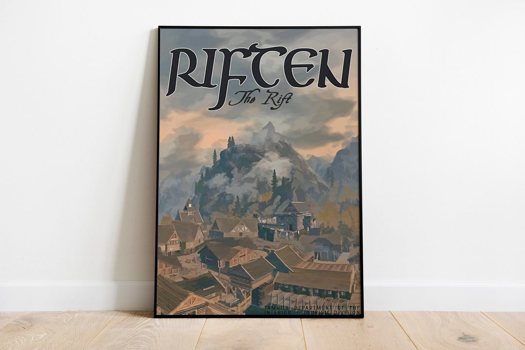 The Rift Skyrim Travel Poster | Skyrim Poster | Riften Poster | Skyrim ...