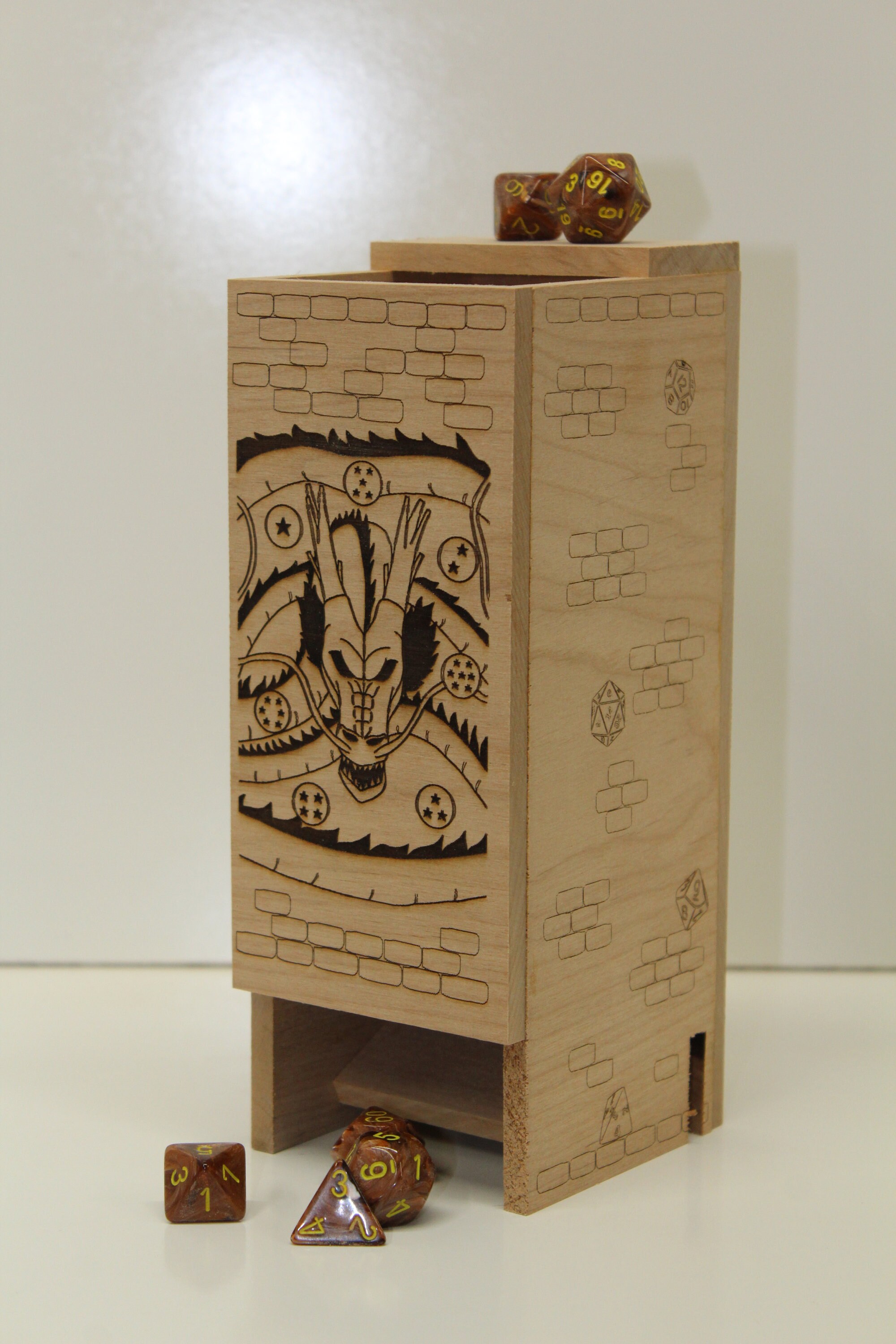 Wooden Dice Tower by Silverwood Wood Designs for Table Top Gaming Made ...