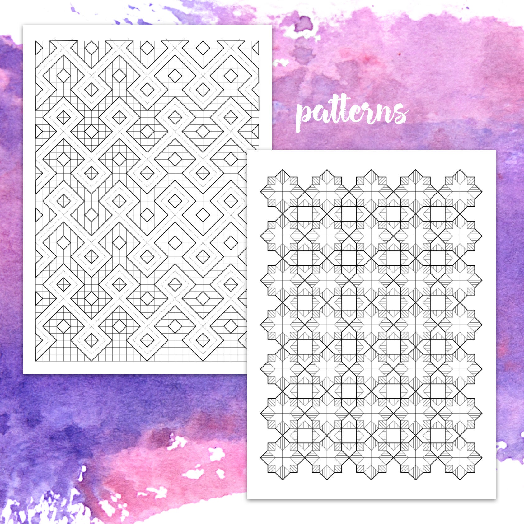 Geometric Meditations – printable Mindfulness Colouring Book With 30 ...