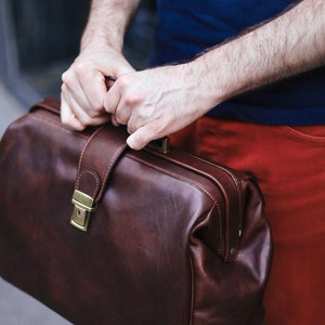 Leather Doctor Bag, Women Medical Bag,men's Large Medical Bag,leather ...