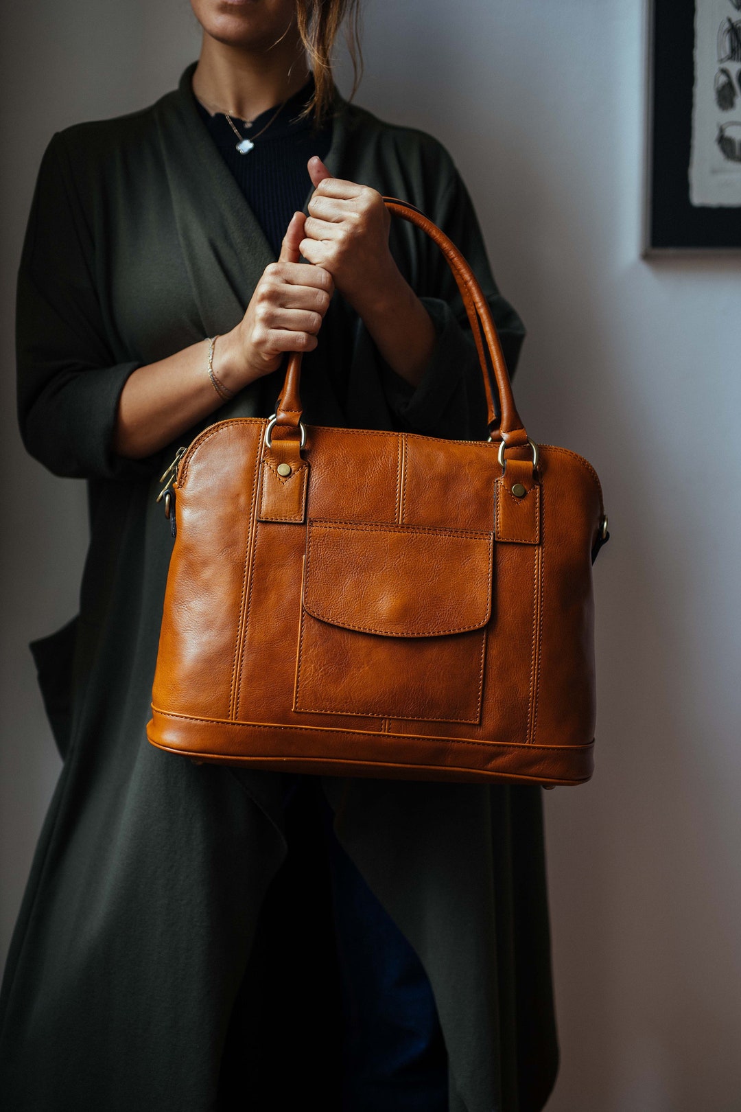 48hours Delievry,handmade Leather Handbag: Full Grain Italian Leather ...