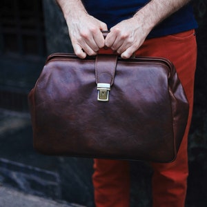 Leather Doctor Bag, Women Medical Bag,men's Large Medical Bag,leather ...