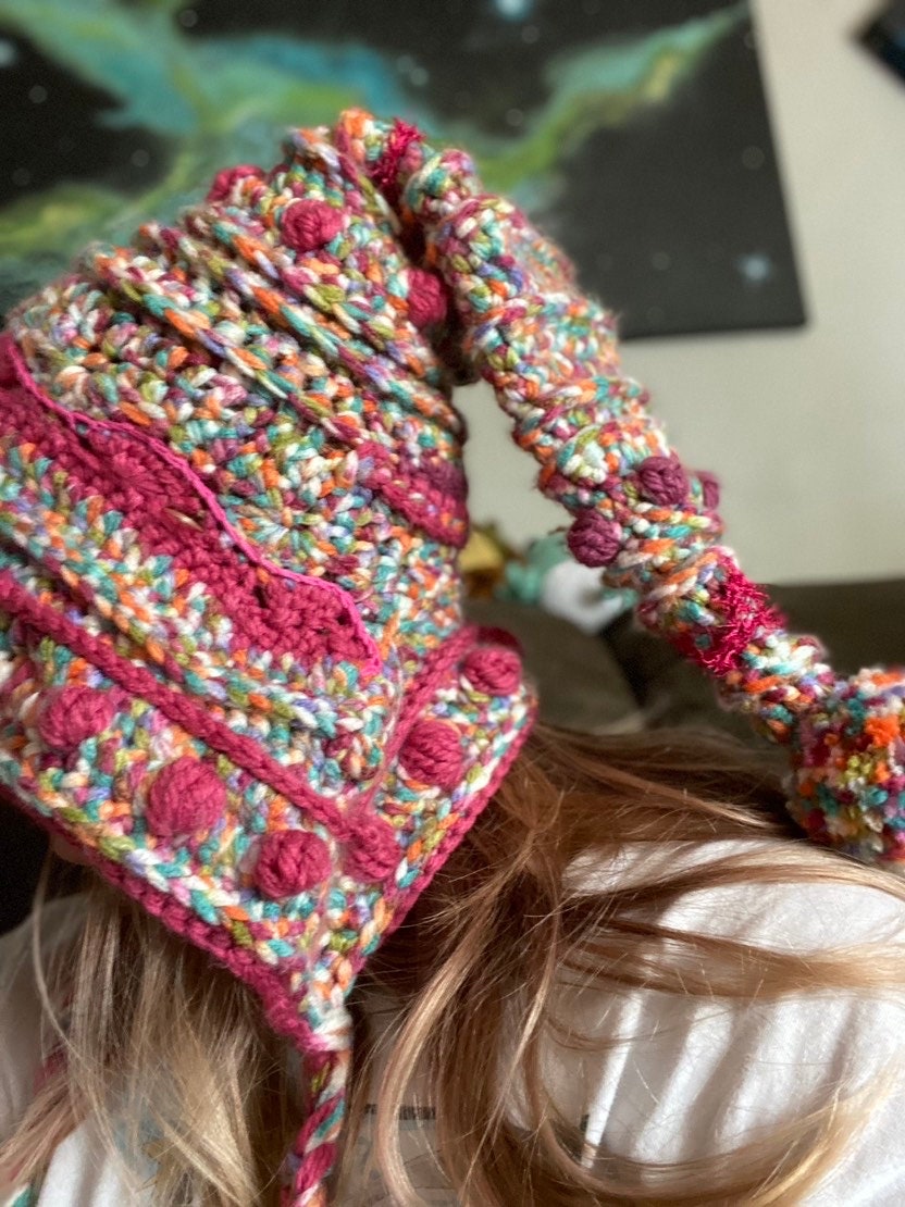 FAE ELF HOOD Long Tailed Hat, Crochet Hoods, Fairy Hat, Fantasy ...