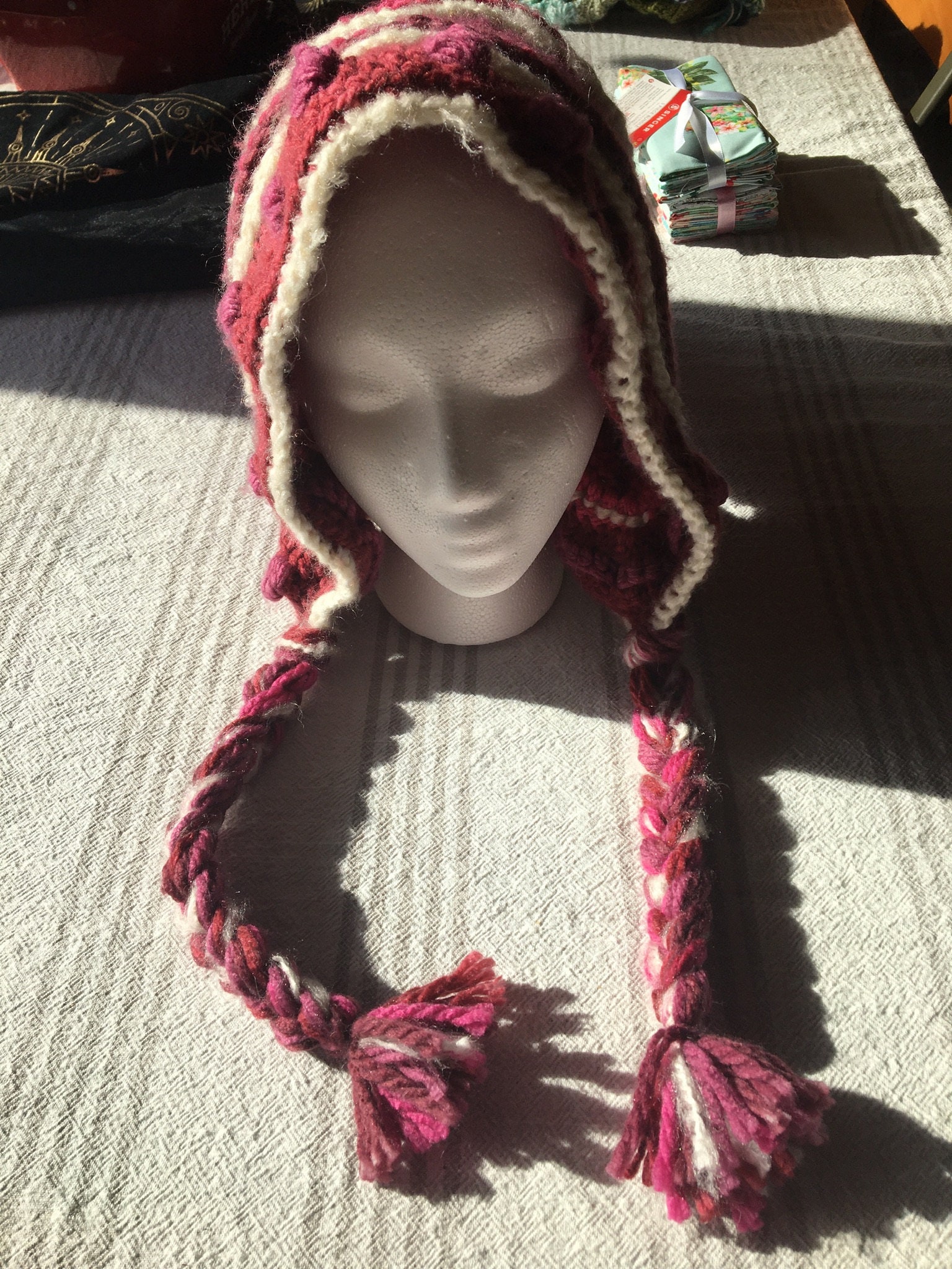 FAE ELF HOOD Long Tailed Hat, Crochet Hoods, Fairy Hat, Fantasy ...