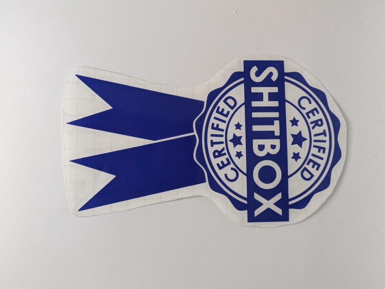 Certified Sh*tbox Blue Ribbon Vinyl Decal - Weatherproof Car Sticker - Etsy