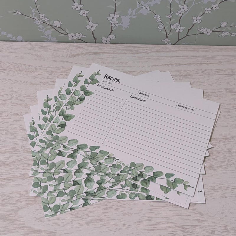 Rustic Recipe Cards - Etsy