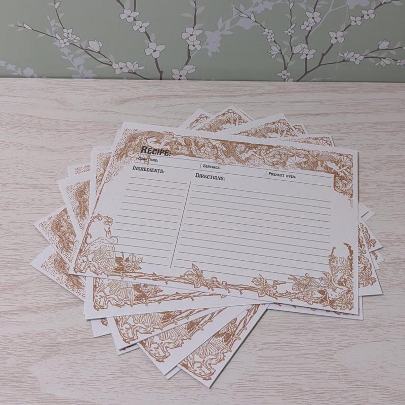 Rustic Recipe Cards - Etsy