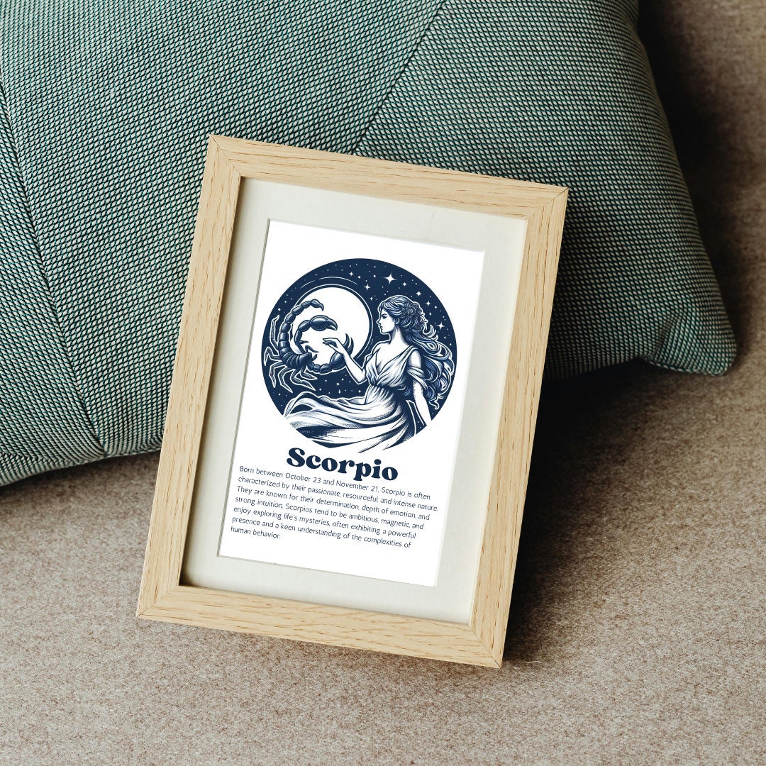 Scorpio Zodiac Print: Blue Goddess Astrology Art (digital Download) - Etsy