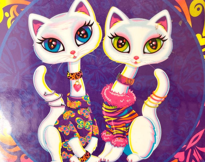 Vintage 1997 Lisa Frank Siamese Cats "roxie and Rollie" Soft Padded ...