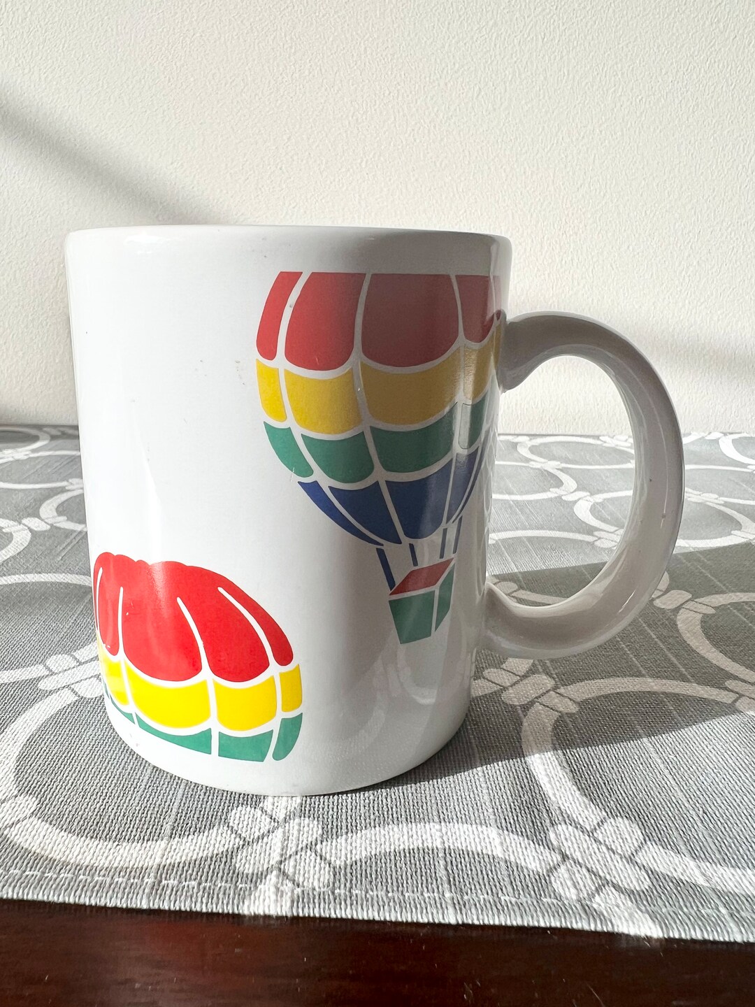 Vintage FTDA Rainbow Hot Air Balloon Ceramic Mug 1980s - Etsy