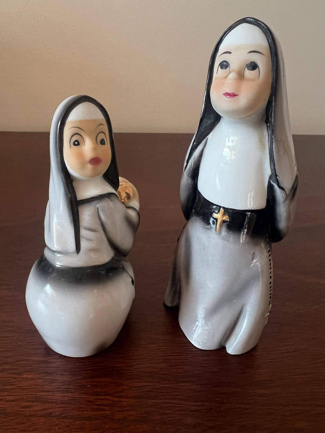 Pair of Vintage Geo Z. Lefton Nuns Playing Baseball Figurines - Etsy