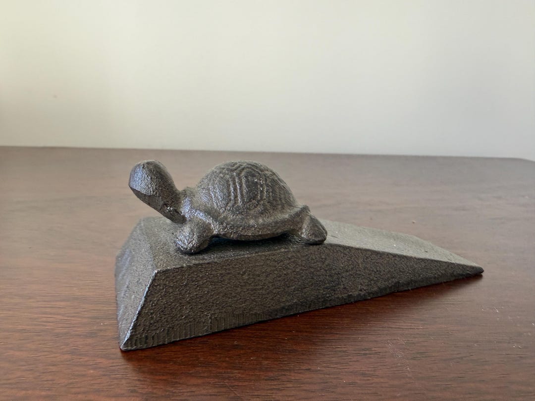 Vintage Cast Iron Turtle Door Stop - Etsy