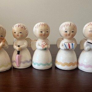 Set of Five Made in Japan Porcelain Angel Figurines Monday's Child - Etsy