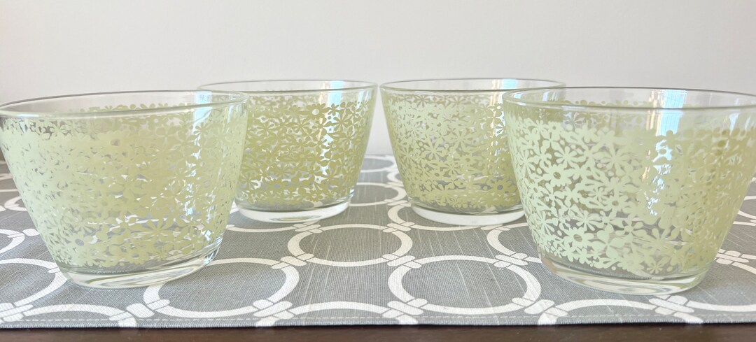 Vintage Ikea GODTA 18314 Glass Dessert Bowls/cups Set of Four - Pale ...