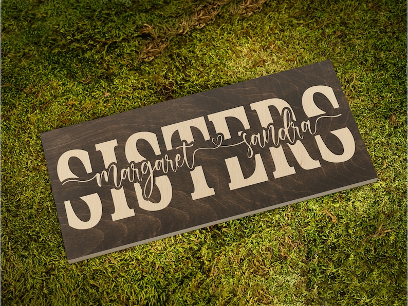 Personalized Sister Wood Sign Home Decor Gift for Sister - Etsy