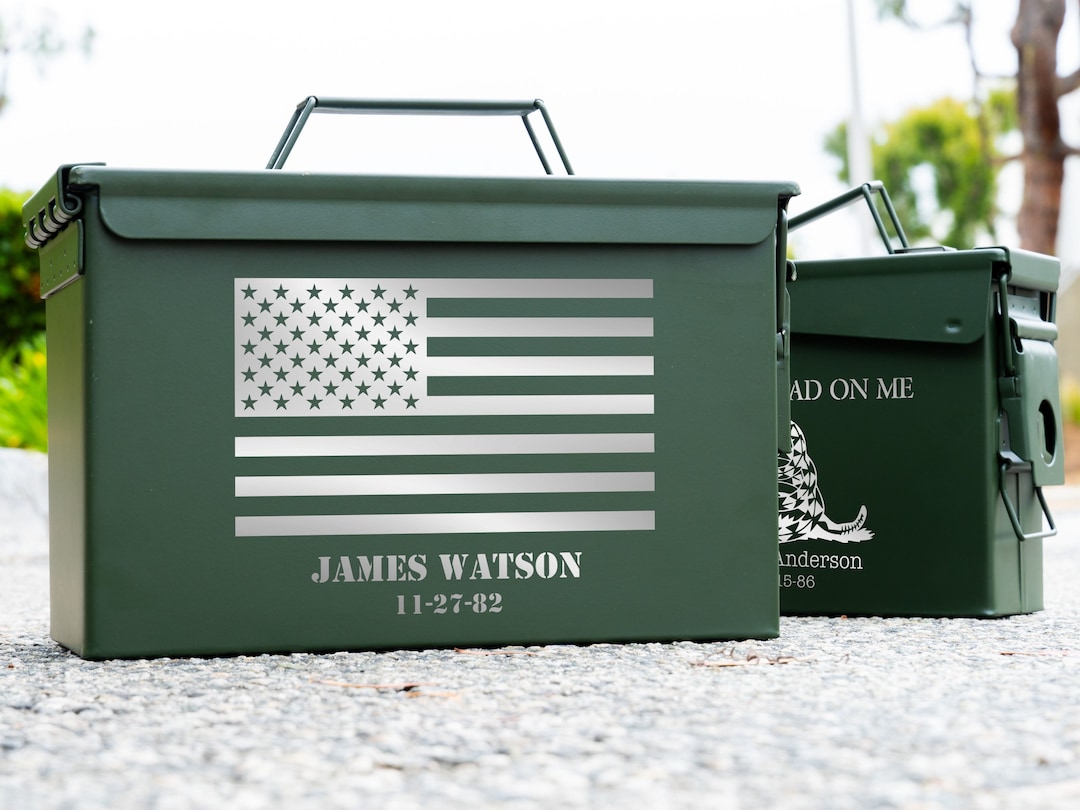 Personalized Ammo Box, Ammo Storage, Dad Birthday Gift Custom Ammo Can ...