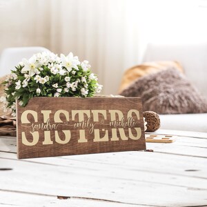 Personalized Sister Wood Sign, Home Decor, Gifts for Sister, Sister ...