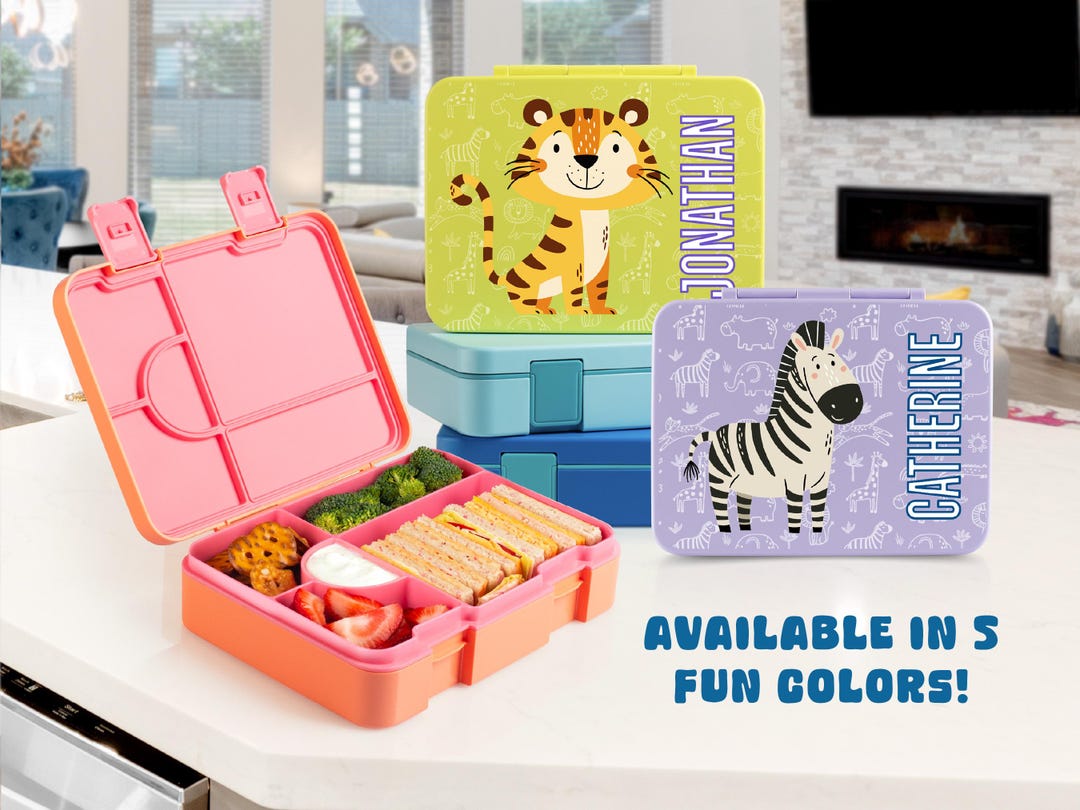 Personalized Kids Lunch Box: Safari Theme Bento Box, Back to School ...