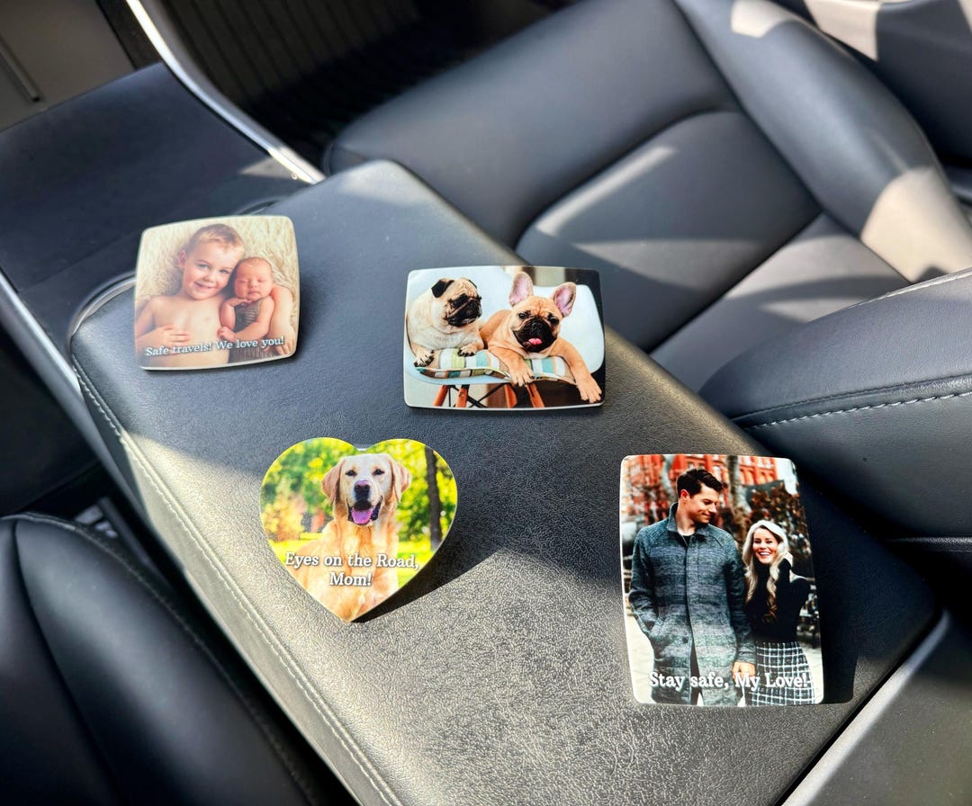 Custom Photo Car Visor Clip, Husband Gifts, Drive Safe Visor Clip With ...