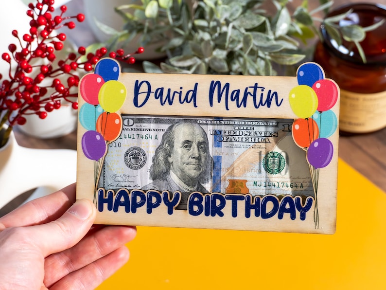 Personalized Birthday Money Holder, Birthday Money Box, Kids Birthday ...