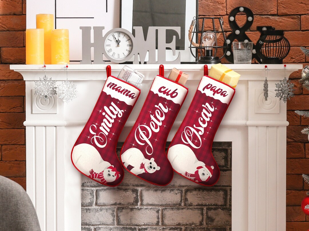 Polar Bear Stocking, Christmas Stockings Personalized, Bear Stocking ...