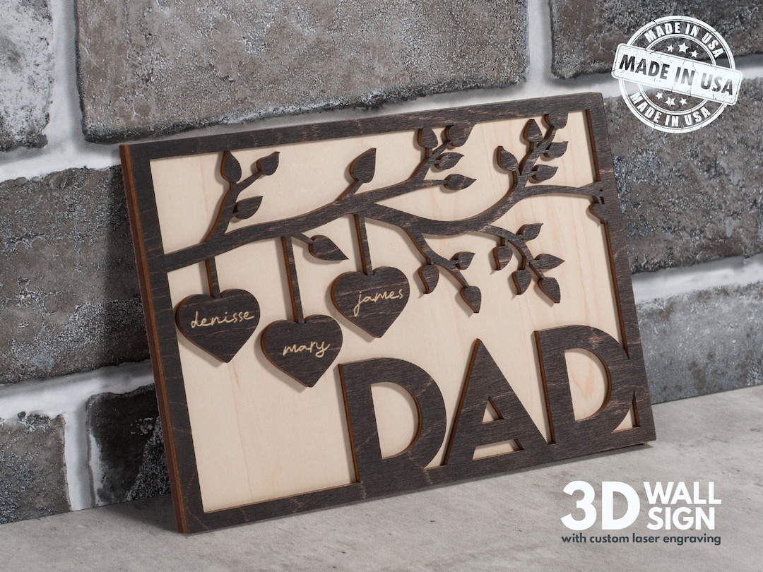 Personalized Gifts for Dad, Family Tree Sign, Dad Gift, Christmas Gifts ...