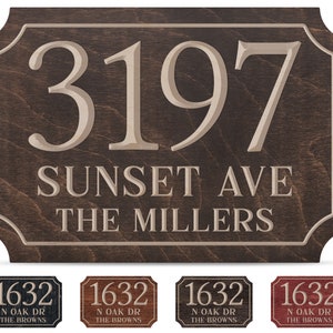House Number Plate Personalized, Address Sign, House Number Sign ...