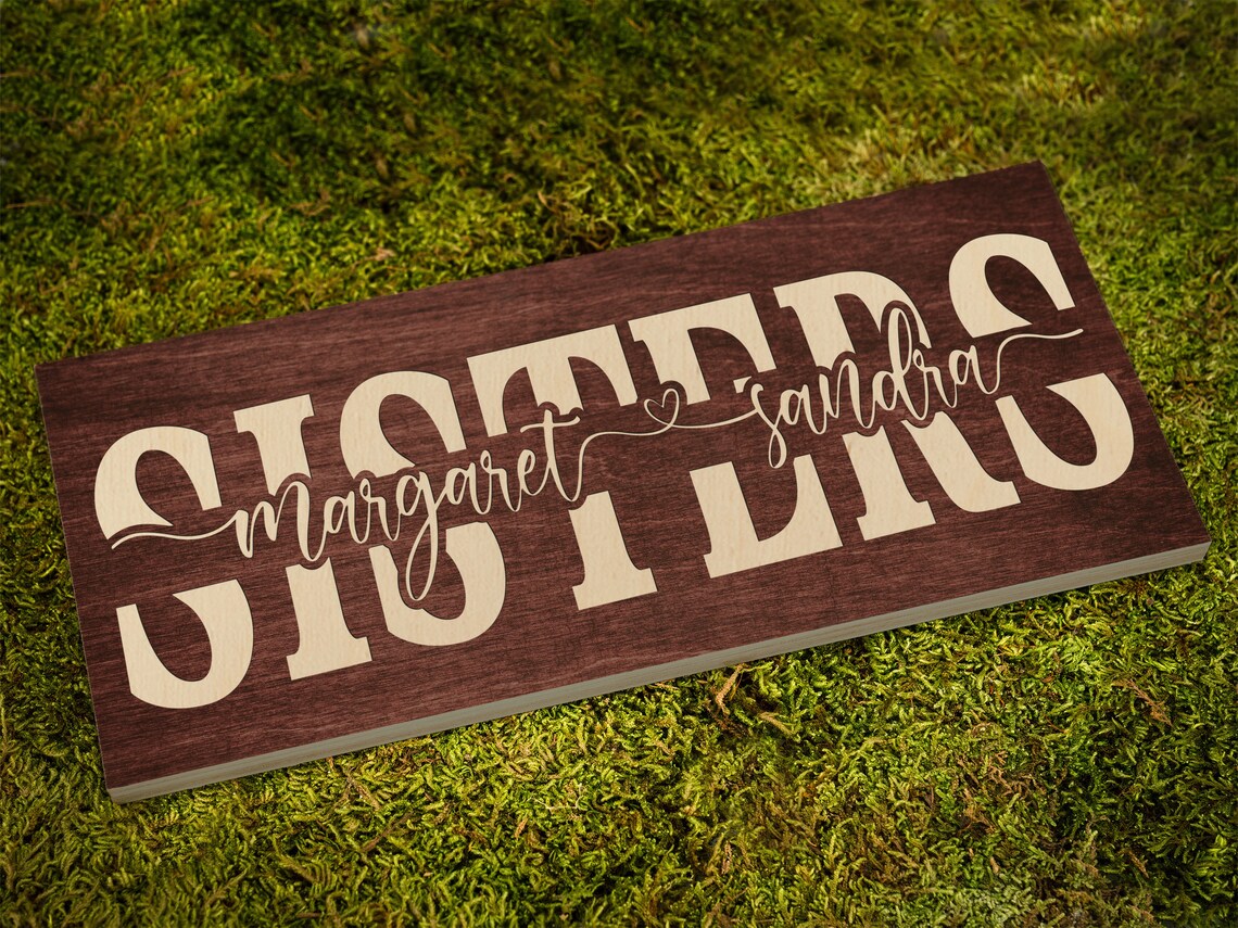 Personalized Sister Wood Sign Home Decor Gift for Sister - Etsy