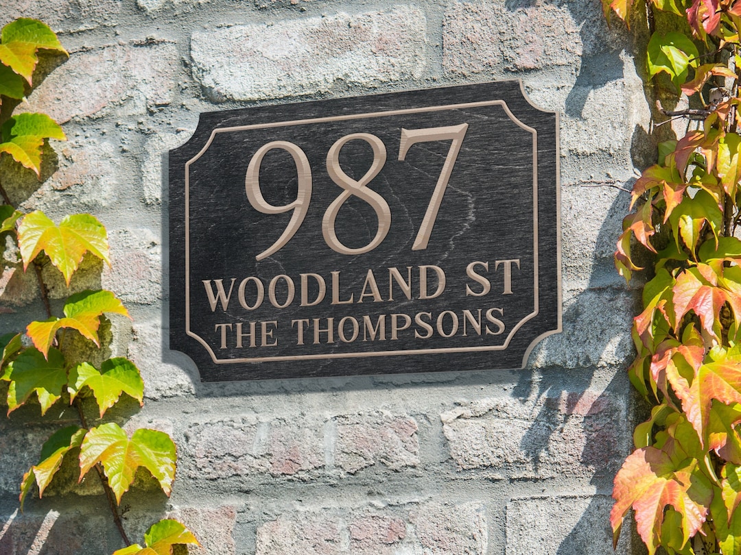 House Number Plate Personalized, Address Sign, House Number Sign ...