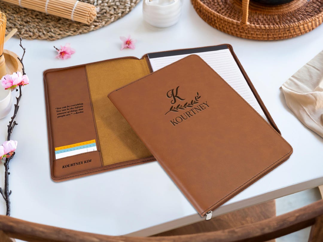 Personalized Leather Portfolio, Gifts for Her, Coworker Appreciation ...
