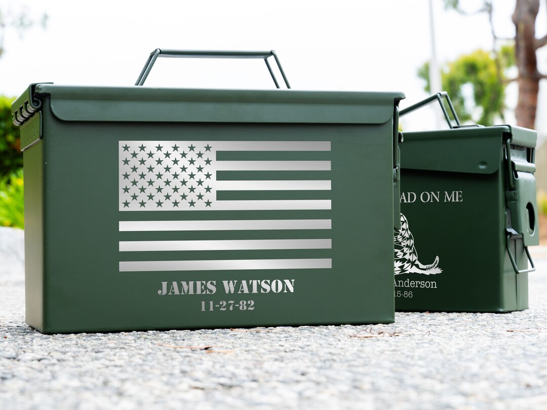 Personalized Ammo Box, Ammo Storage, Dad Birthday Gift Custom Ammo Can ...