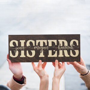 Personalized Sister Wood Sign Home Decor, Gift for Sister, Sister ...