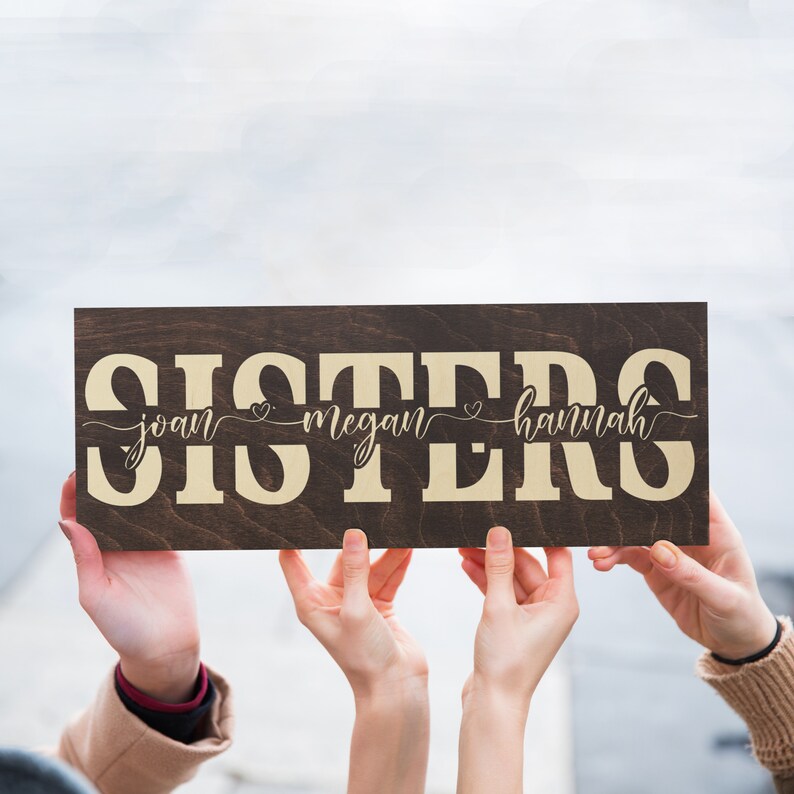 Personalized Sister Wood Sign Home Decor Gift for Sister - Etsy