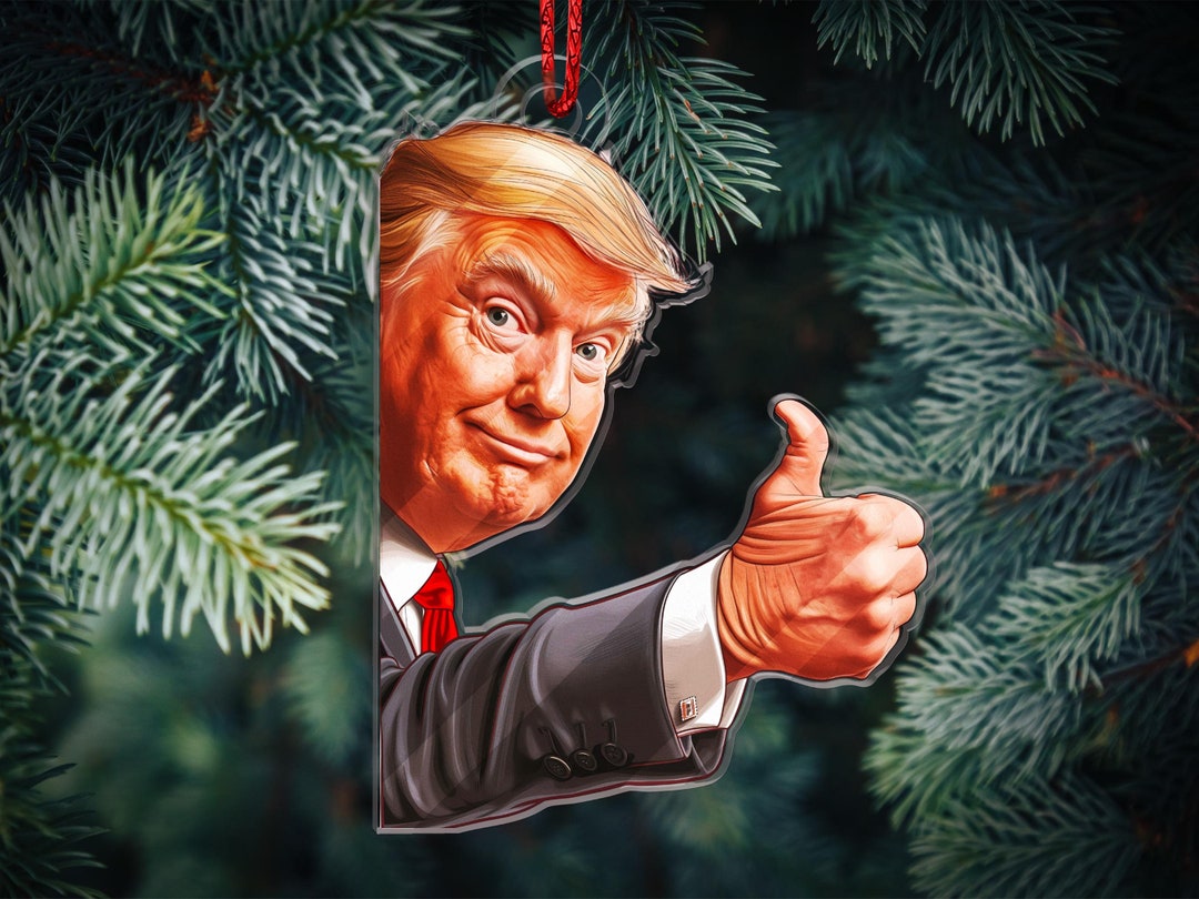 Trump Christmas Ornament, Trump Lover Gift, Political Holiday Ornament ...