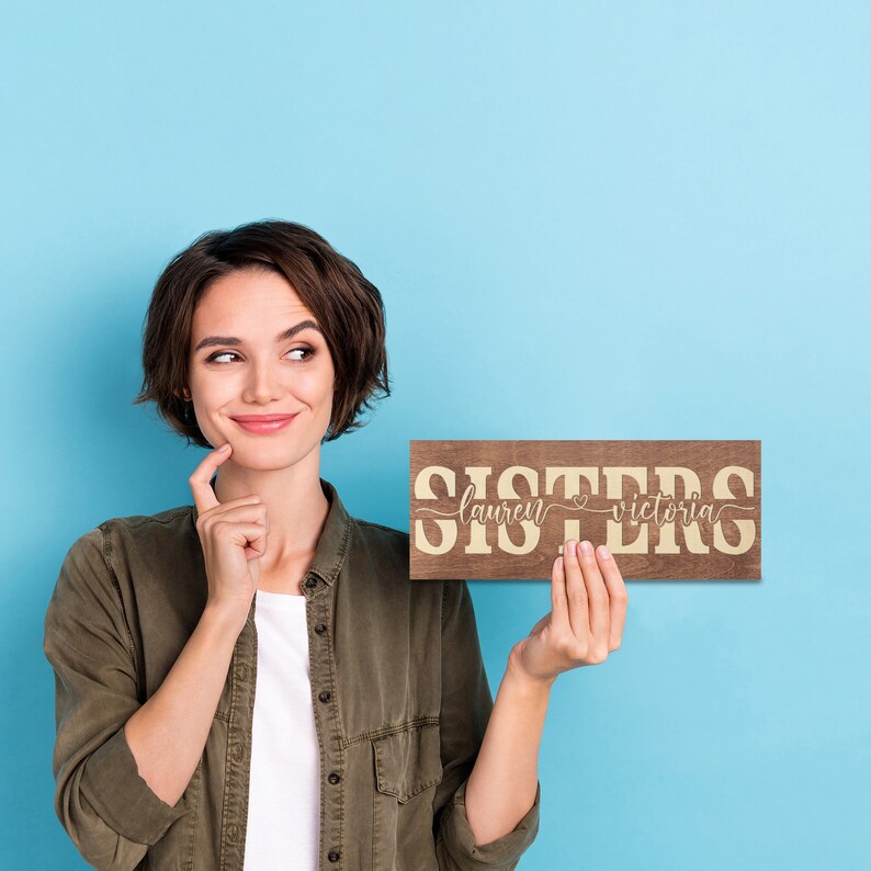 Personalized Sister Wood Sign Home Decor Gift for Sister - Etsy