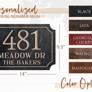 House Number Plate Personalized, Address Sign, House Number Sign ...