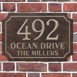 House Number Plate Personalized, Address Sign, House Number Sign ...