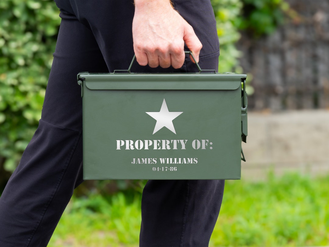 Ammo Storage, Fathers Day Gift, Personalized Ammo Box, Custom Ammo Can ...