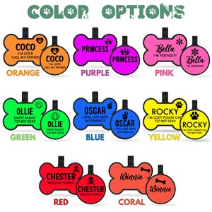 Silent Dog Tag, Rubber Dog Tag, Personalized Dog ID Tags, Engraved ...