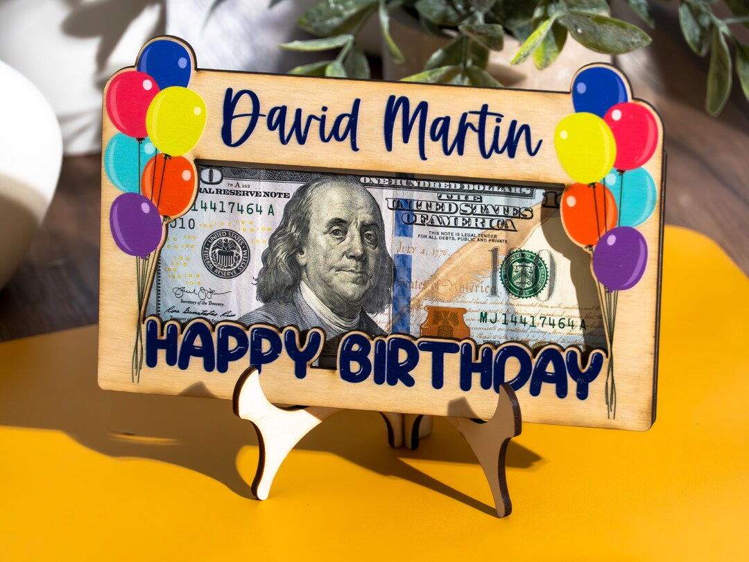 Personalized Birthday Money Holder, Birthday Money Box, Kids Birthday ...