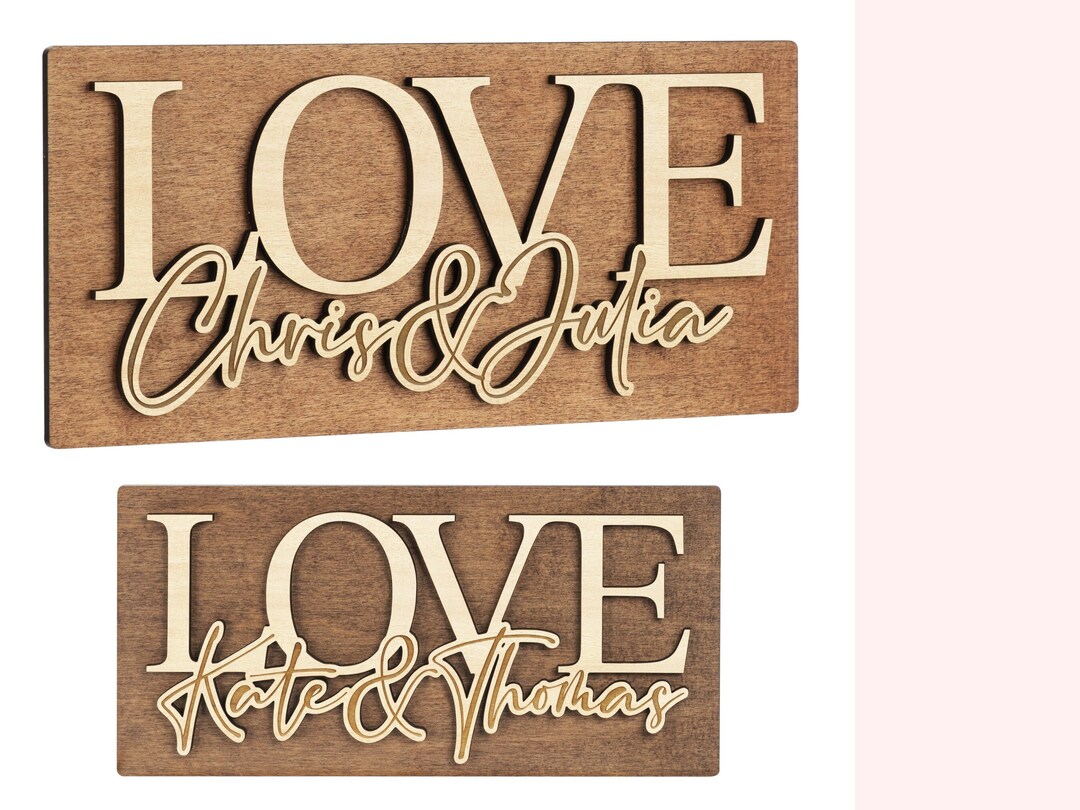 Personalized Couple Gift, Love Couples Name Sign, Personalized Sign ...