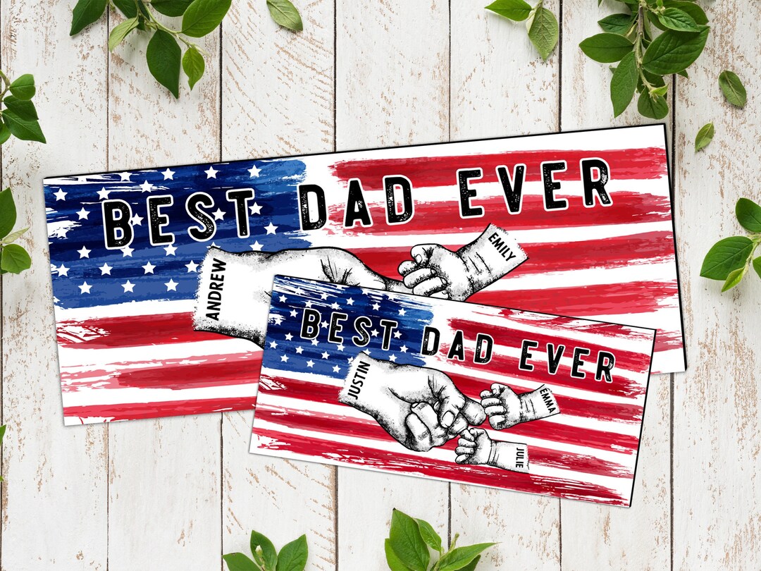 Fist Bump Sign, Personalized Sign With Kids Names, Gifts for Dad ...